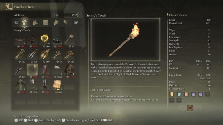 Elden Ring: Ubicación de la antorcha de Sentry' y su función